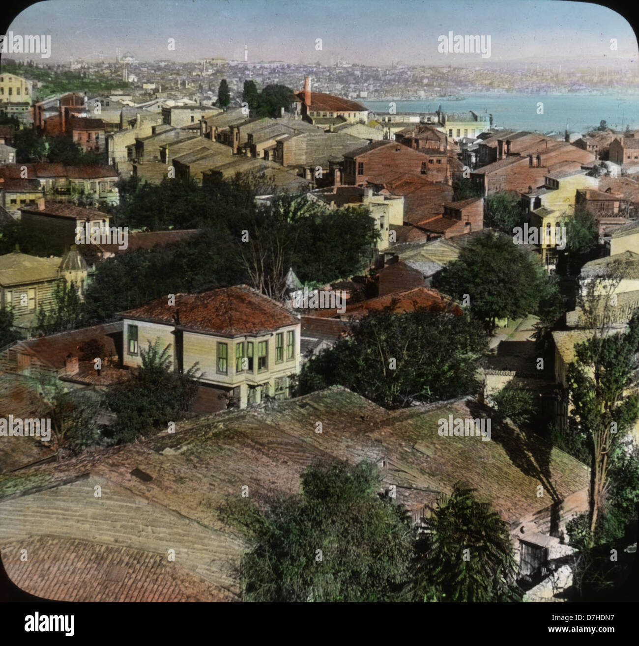 A view of Constantinople (now Istanbul) from the Seven Towers ...