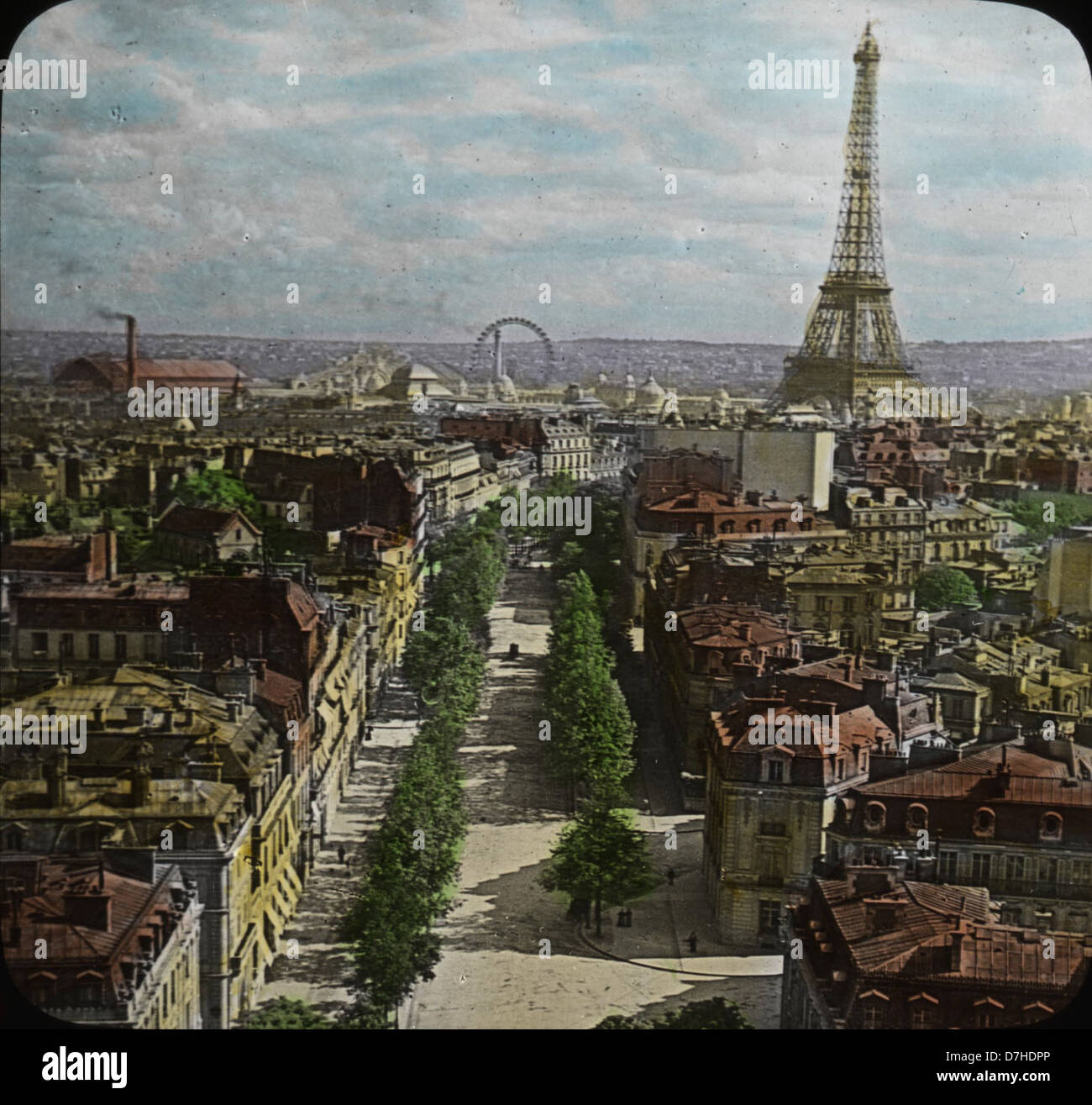 This bird's-eye view of Paris, taken from the top of the Arch of ...