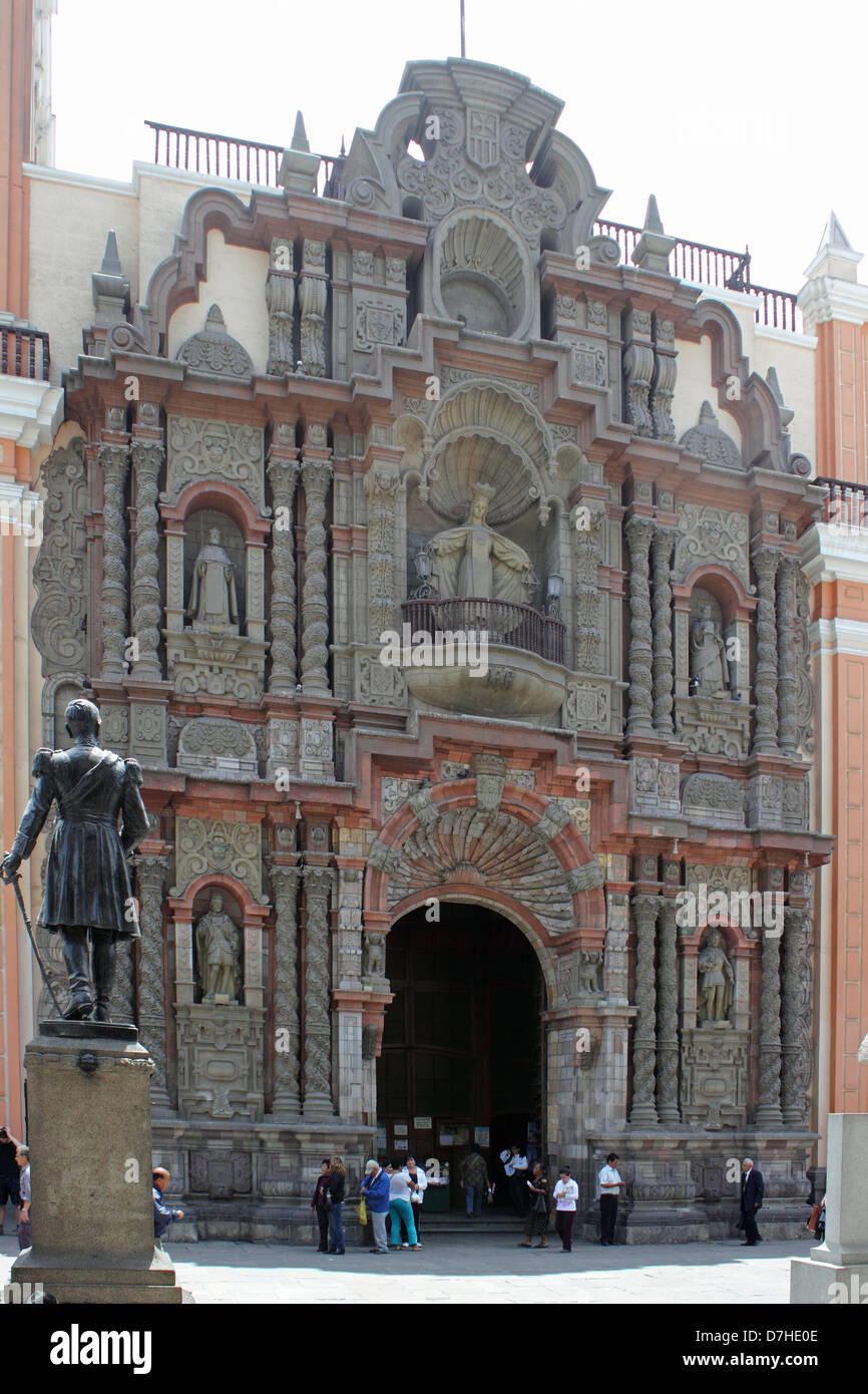 Peru Lima Jiron de la Union Person Iglesia y convento de la merced ...
