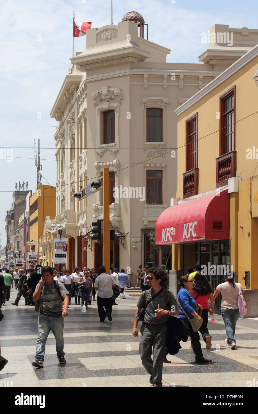Peru Lima Jiron de la Union Stock Photo - Alamy
