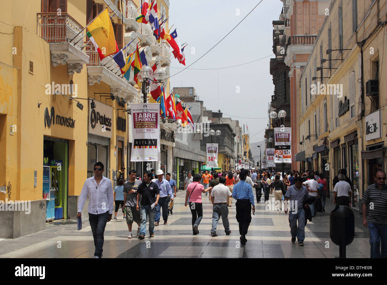 Peru Lima Jiron de la Union Stock Photo - Alamy