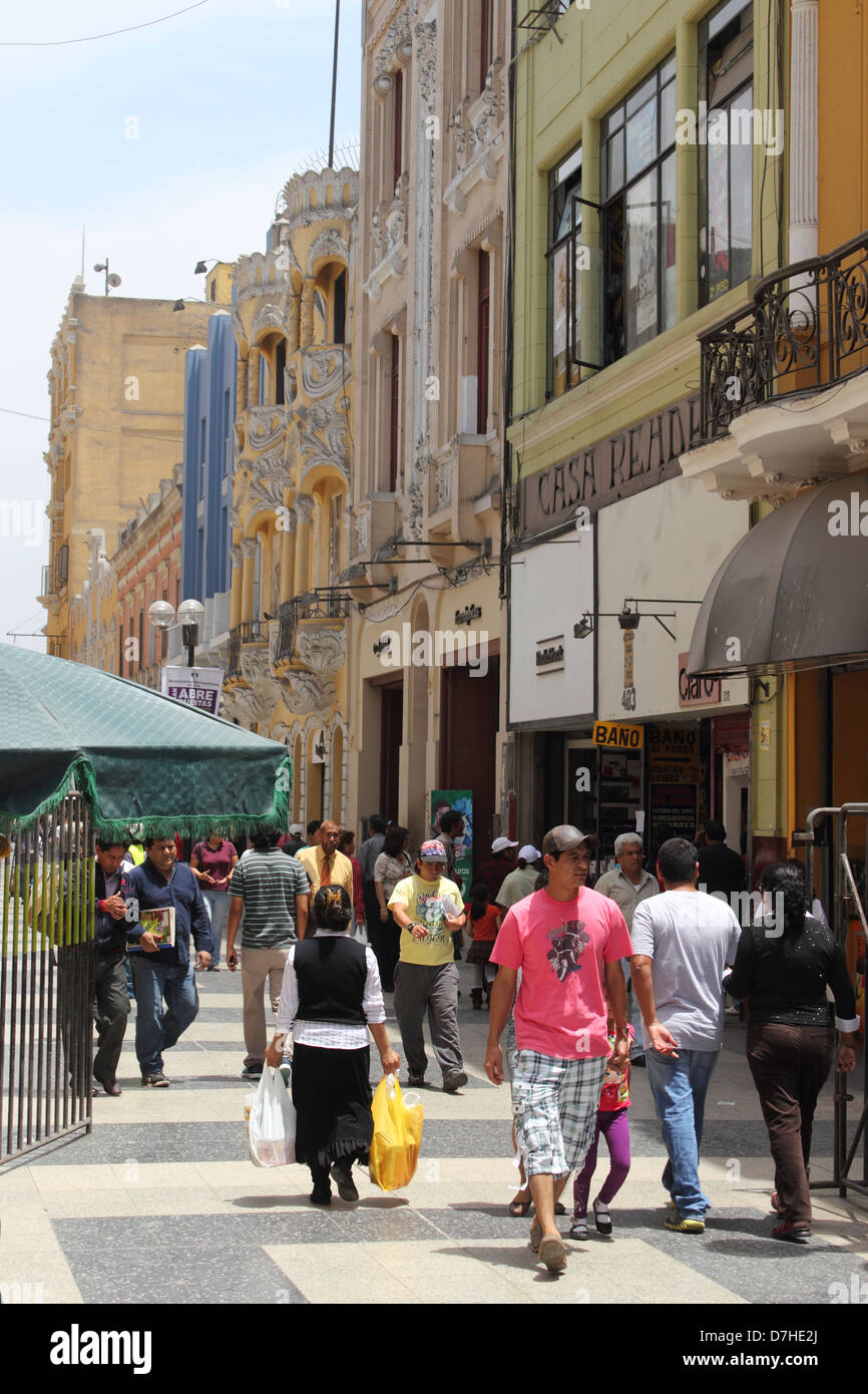 Peru Lima Jiron de la Union Stock Photo - Alamy