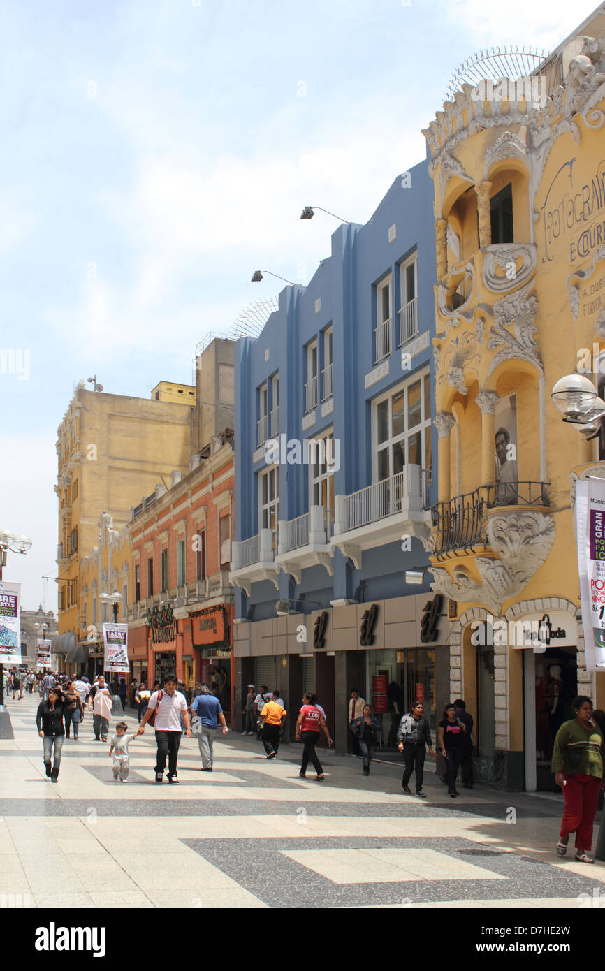 Peru Lima Jiron de la Union Stock Photo - Alamy