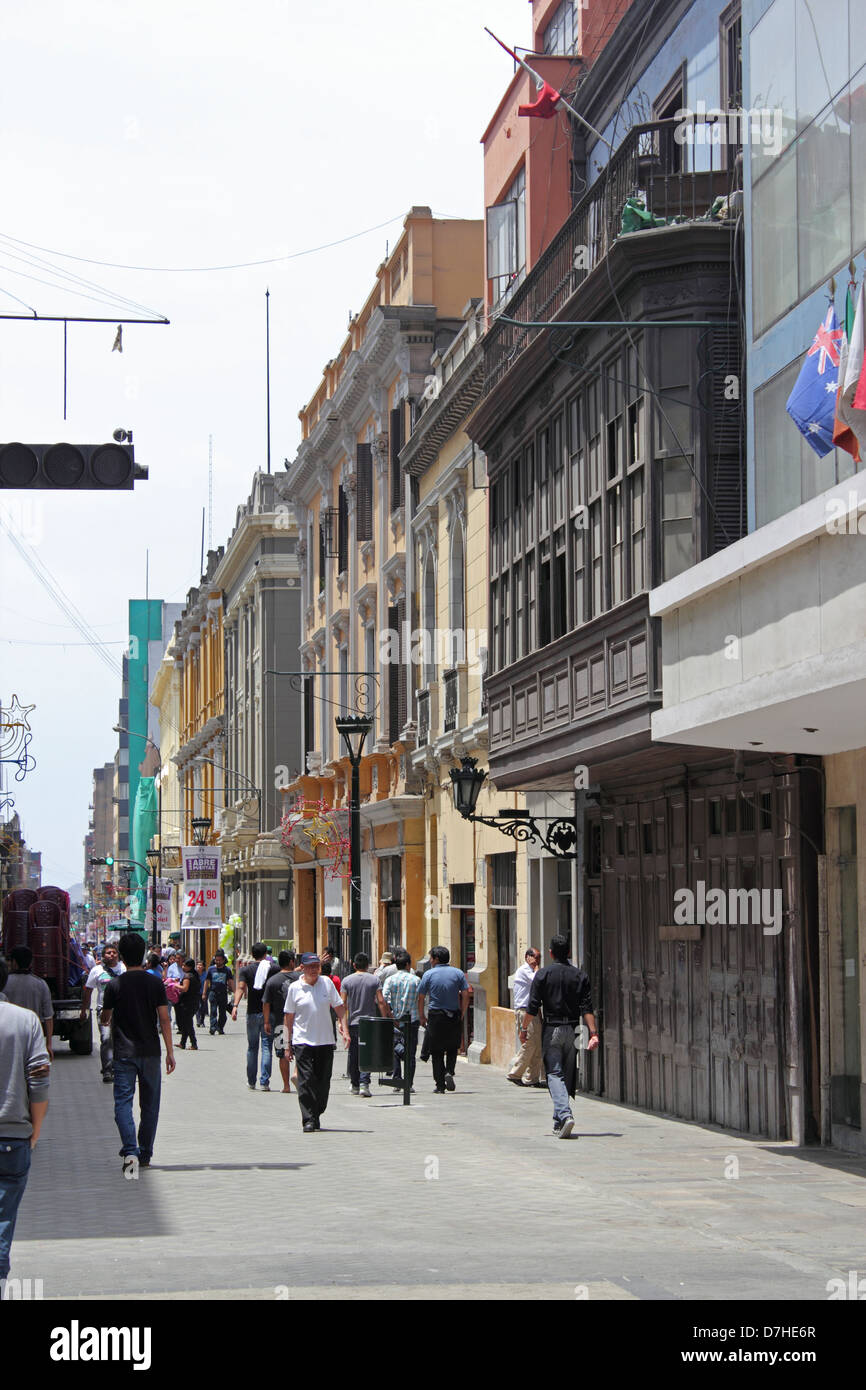Peru Lima Jiron de la Union Stock Photo - Alamy