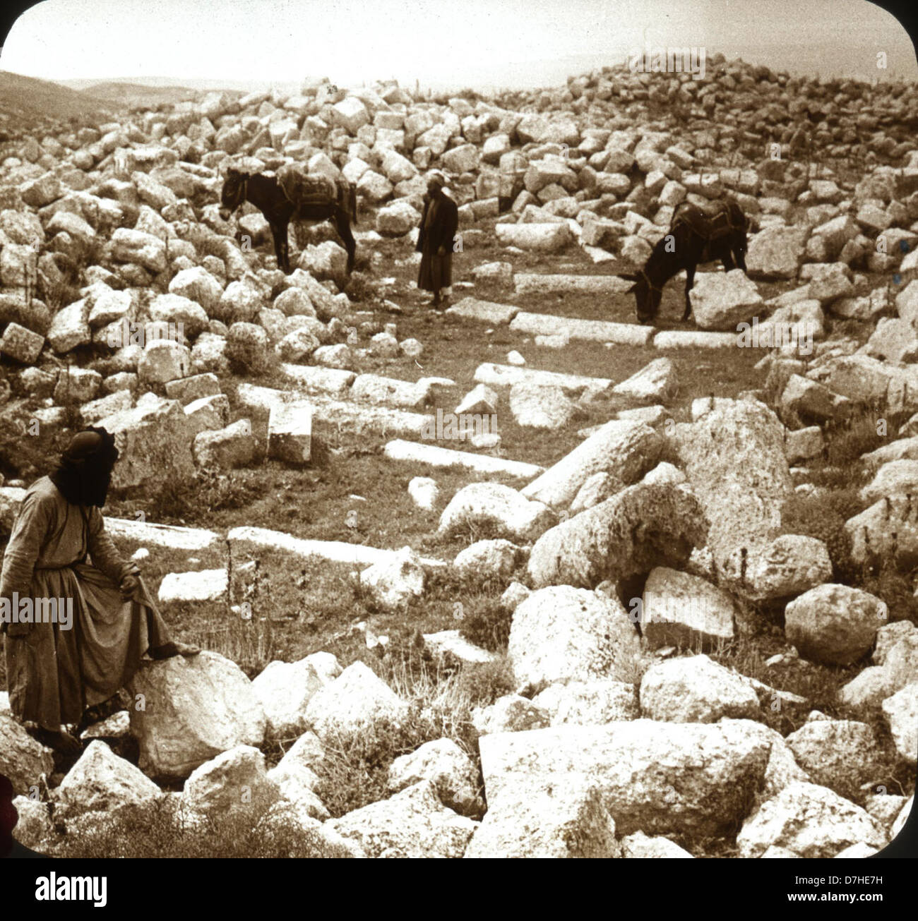 A photograph of the summit of Mount Nebo, located in the Holy Land. The ...