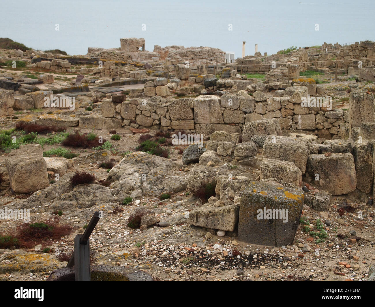Ancient ruins of Nora on Sardinia in Italy Stock Photo - Alamy
