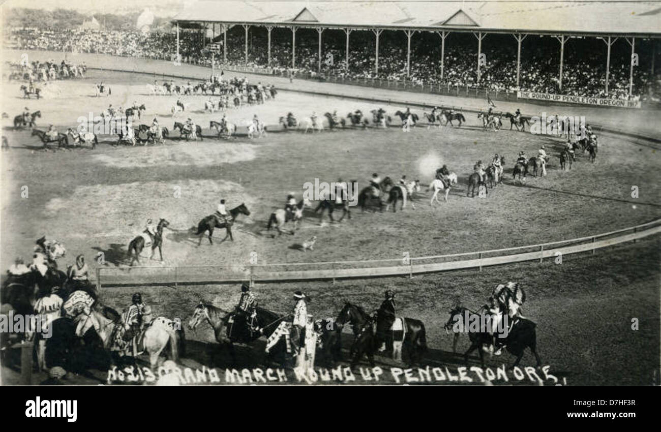 A photograph capturing a grand march event, likely featuring athletes ...