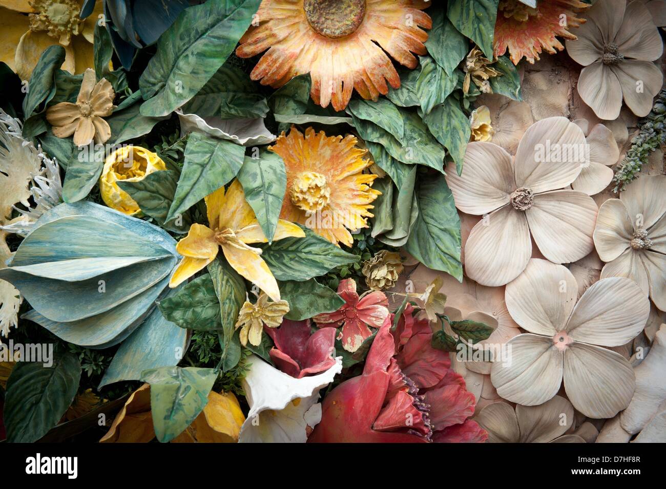 Bronx, New York, U.S. May 7, 2013. Artist Philip Haas oversees the ...