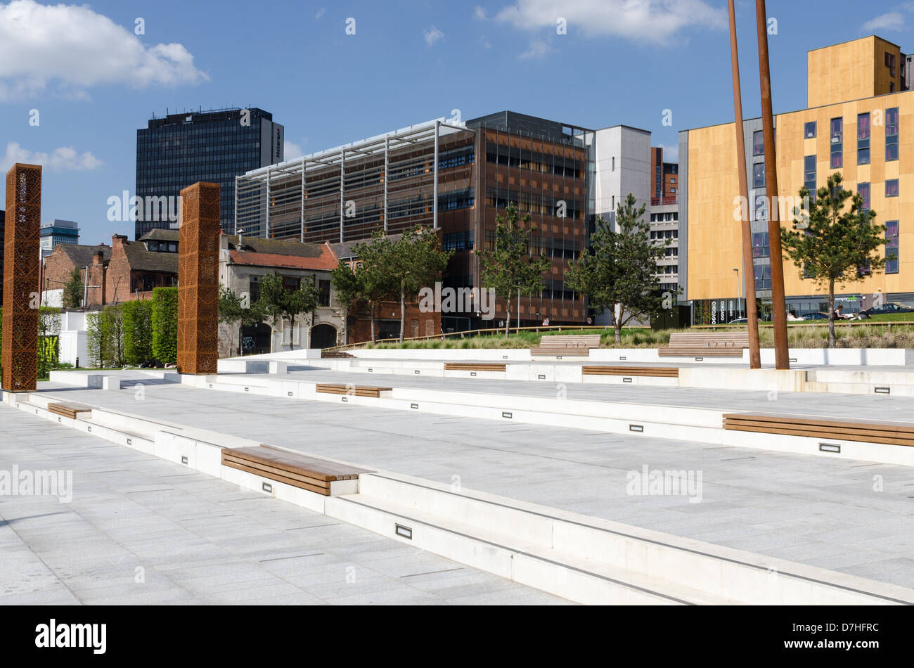 The newly opened Eastside City Park near Millenium Point in Birmingham ...