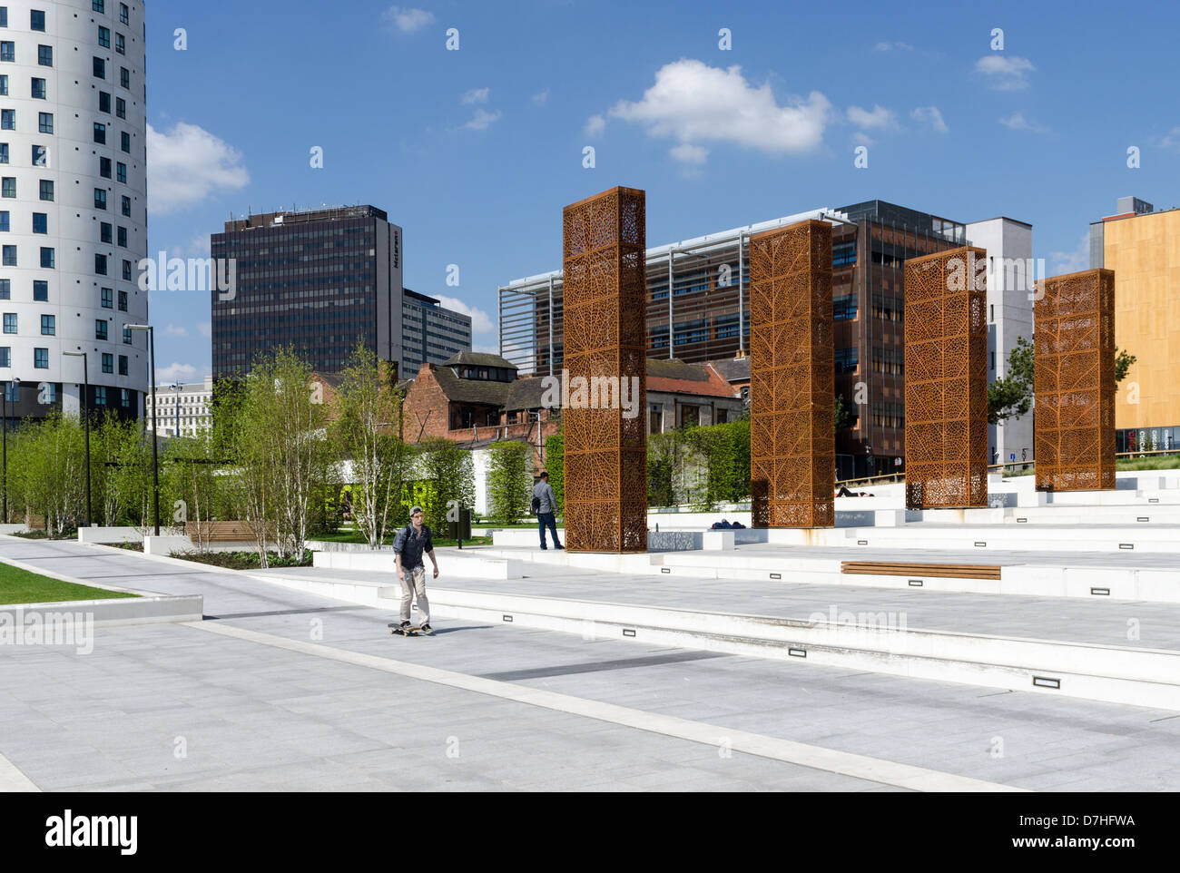 The newly opened Eastside City Park near Millenium Point in Birmingham ...