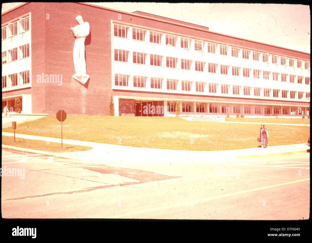 This photo captures the design of an institutional building located in ...