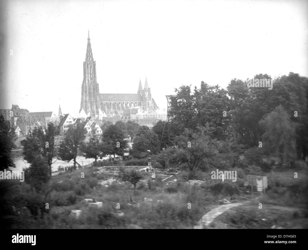 A photograph of a German cathedral taken after World War II ...