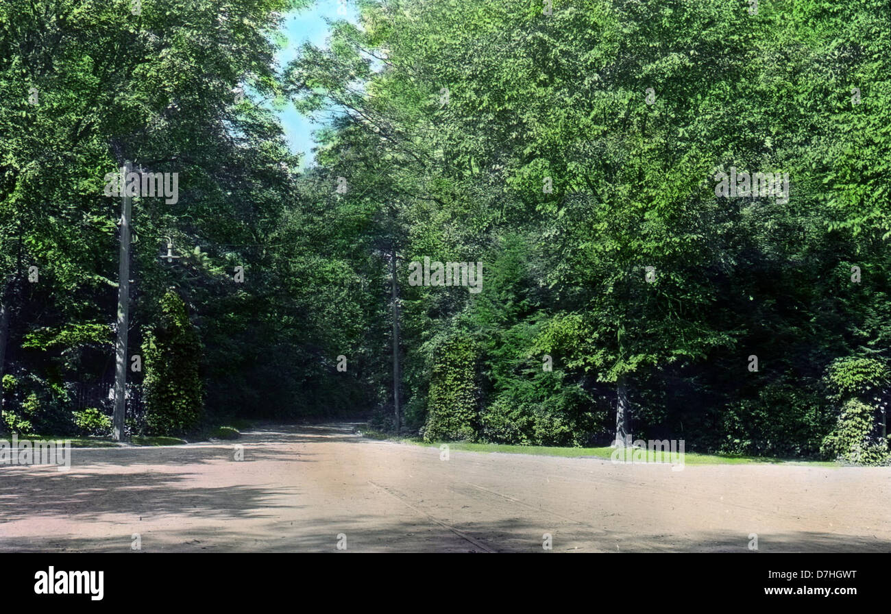 This photograph captures the entrance to Keney Park, located in ...