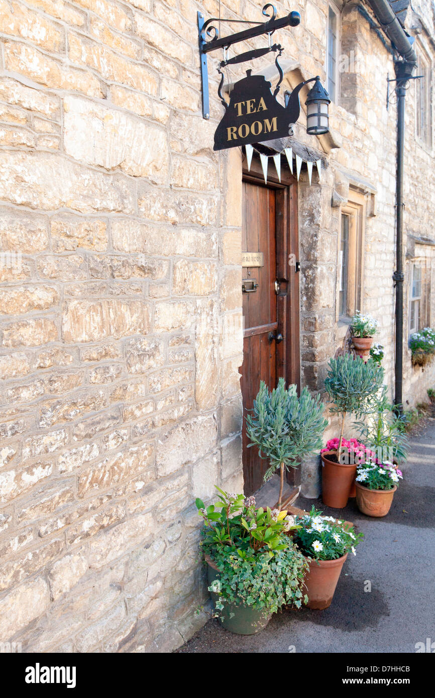 Tea Shop in the village of Castle Combe, Wiltshire, England Stock Photo ...
