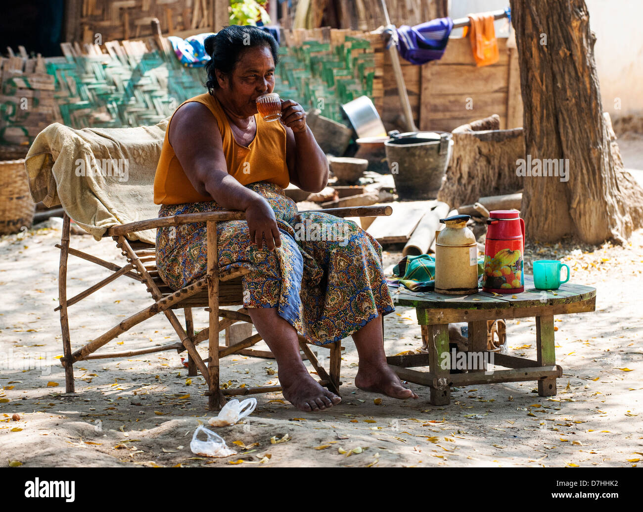 Tea time, Mandalay, Burma (Myanmar Stock Photo - Alamy