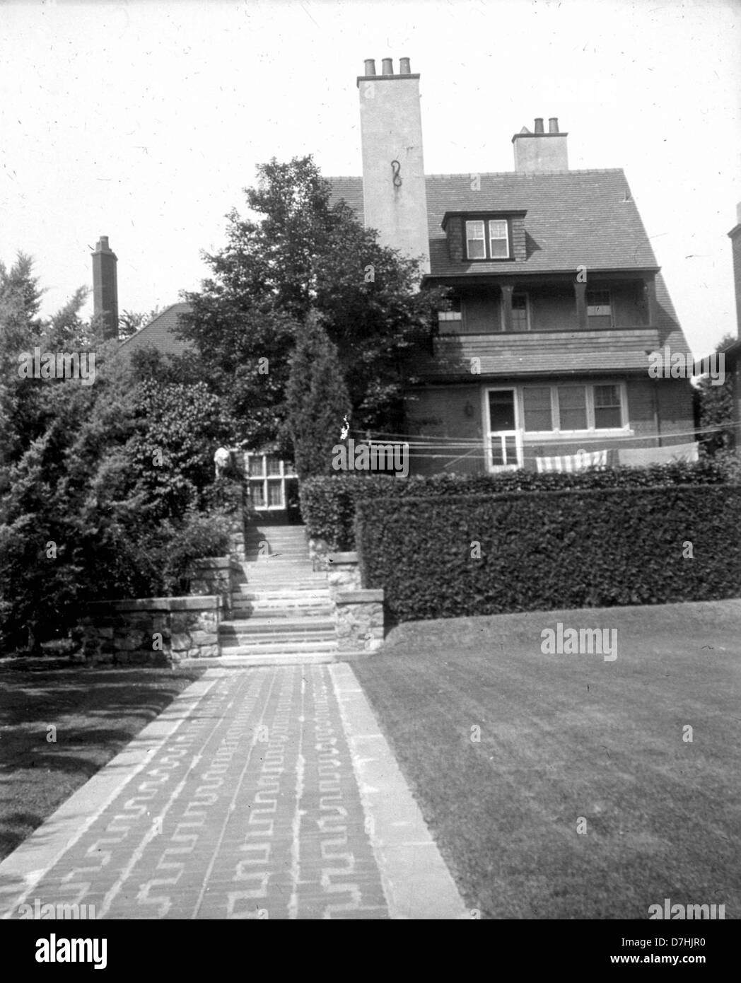 This photograph of Cranbrook in Bloomfield Hills, MI, offers a view ...