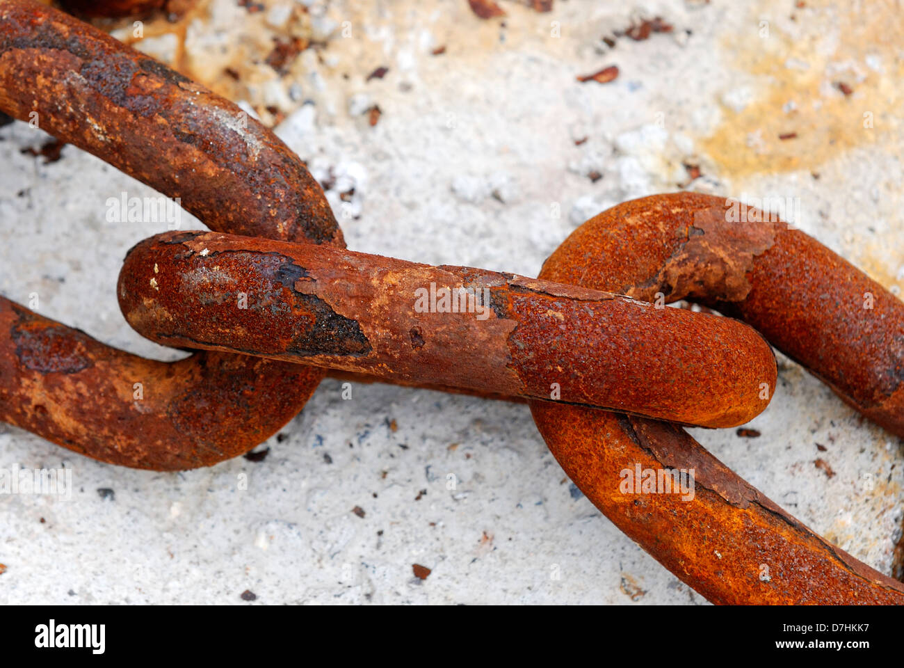 rusty chain linked anchor points Stock Photo - Alamy