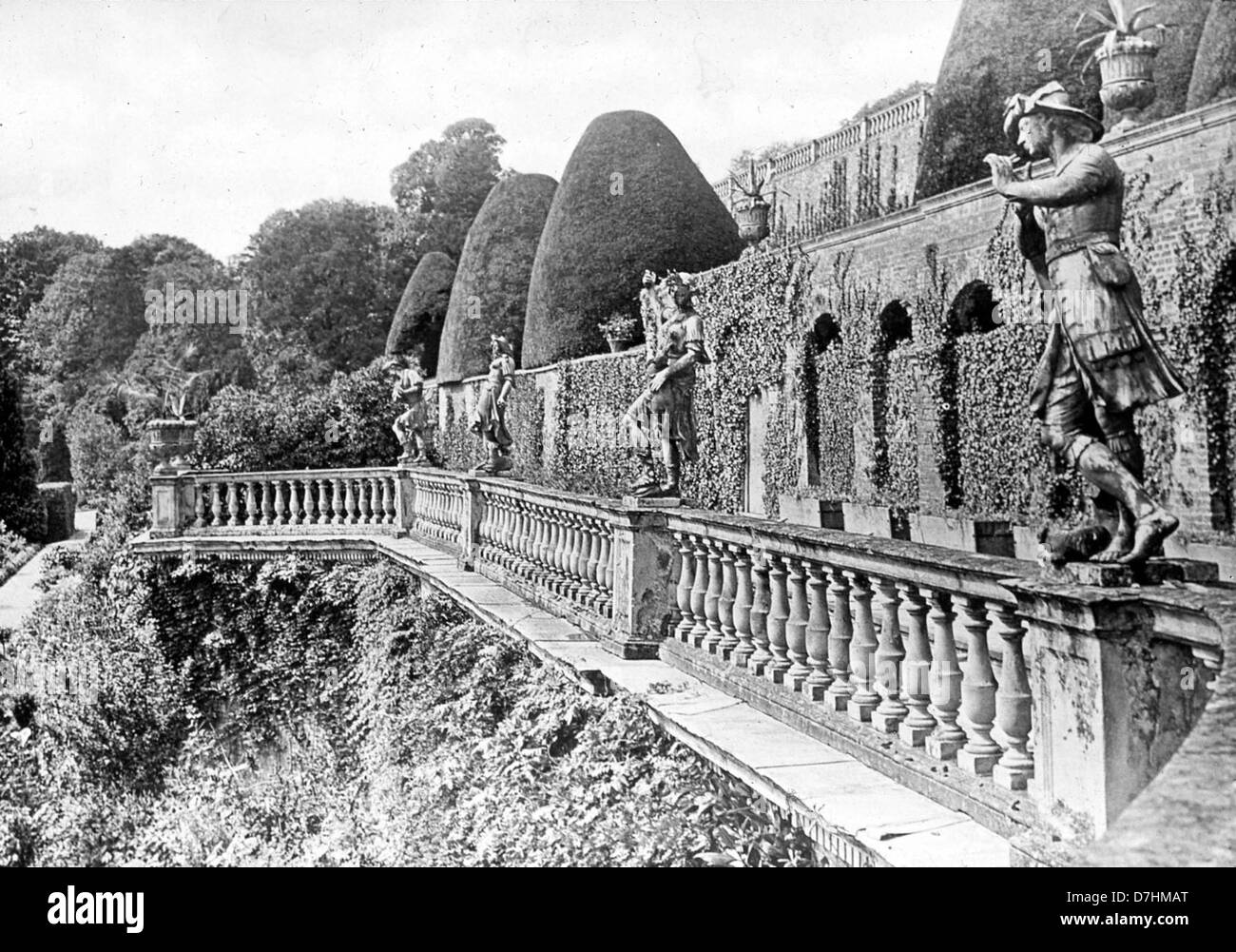 The third terrace of Powis Castle is a beautifully landscaped area that ...