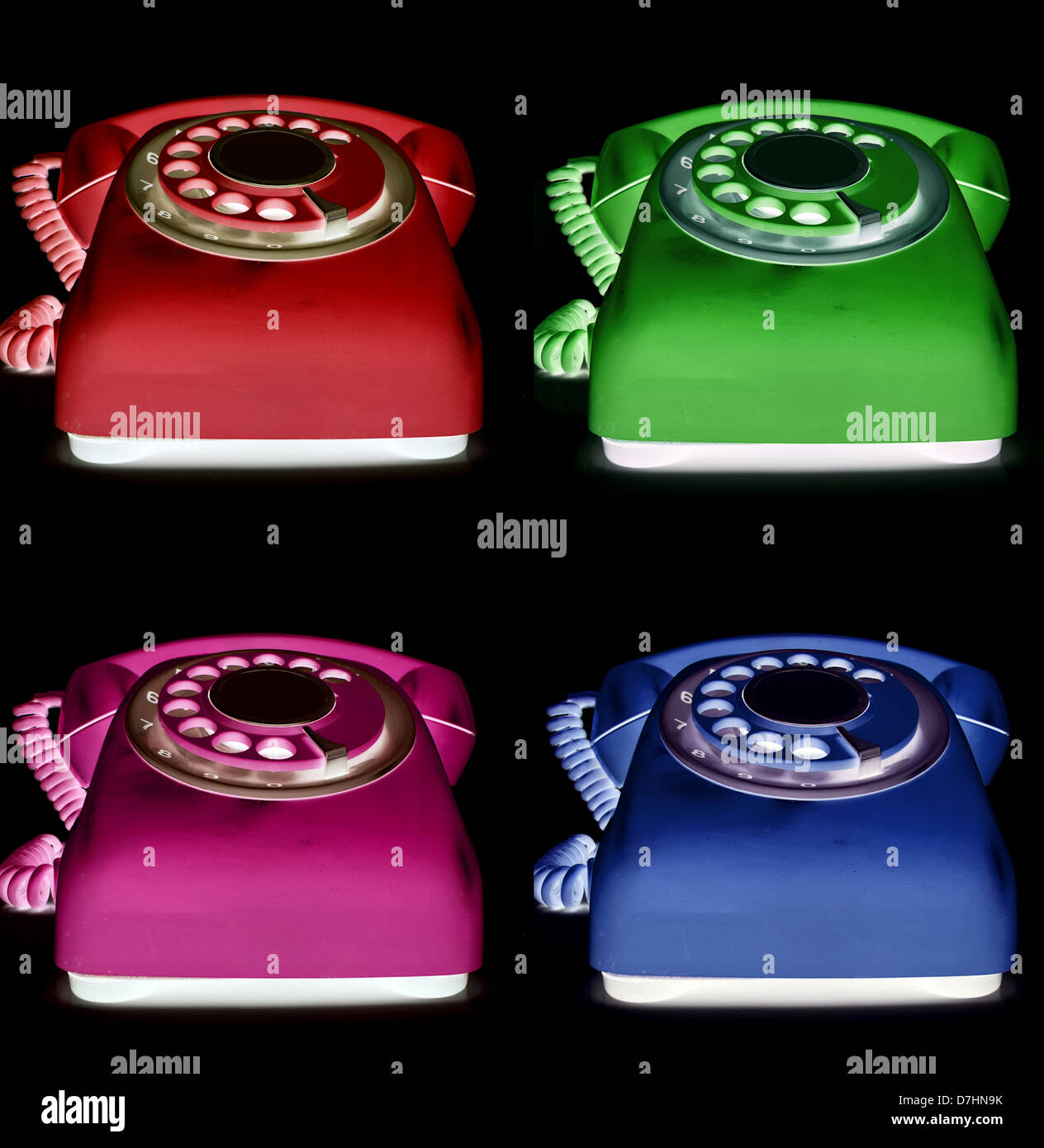 old retro phones Stock Photo - Alamy