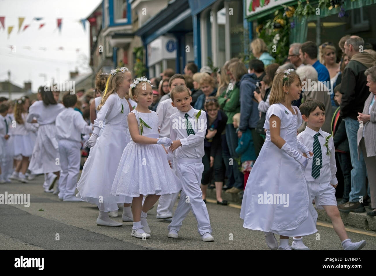 Flora dance helston cornwall uk hi-res stock photography and images - Alamy