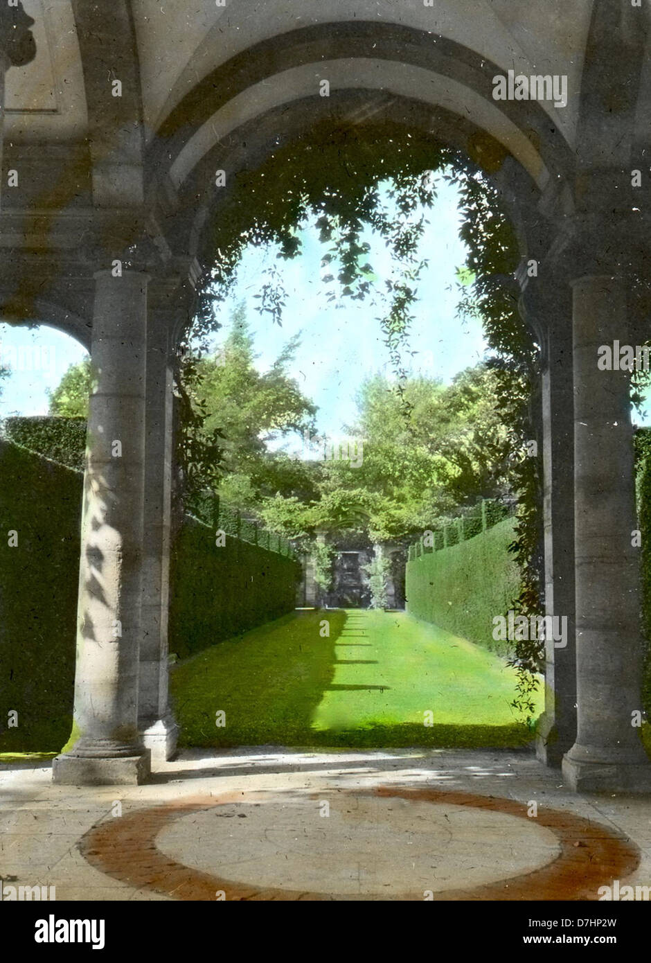 Hever Castle – Hedge walk to bronze statue Stock Photo - Alamy