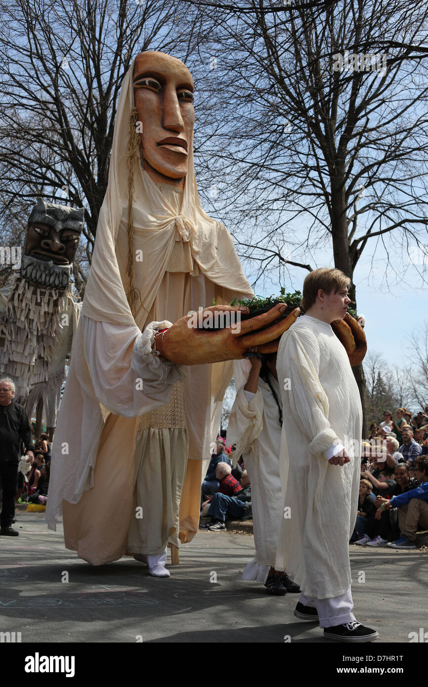 Giant puppets at the May Day parade in Minneapolis, Minnesota Stock ...