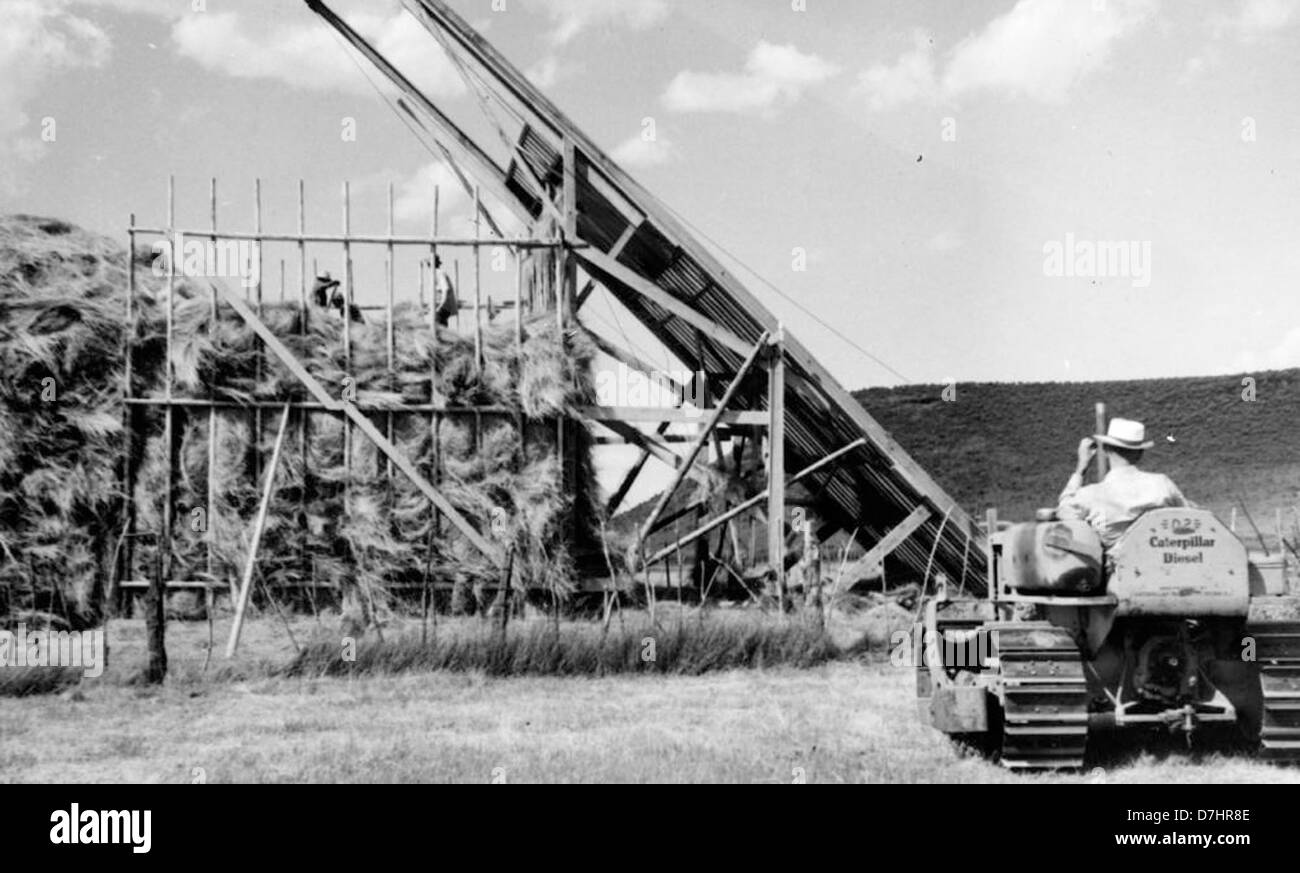 This historical image from *Harney County*, Oregon, shows a side view ...