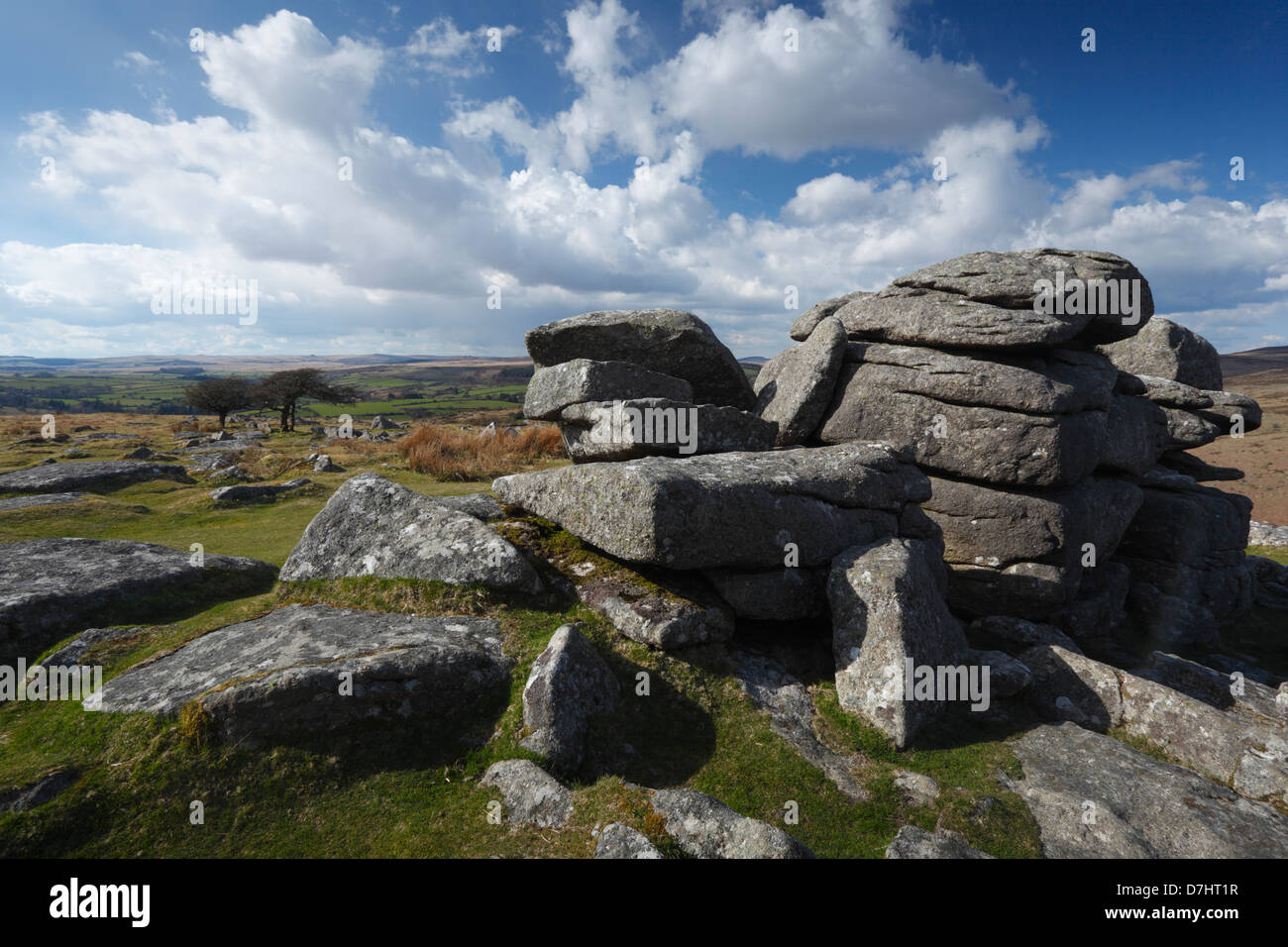 Combestone Tor. Dartmoor National Park, Devon, England, UK Stock Photo ...
