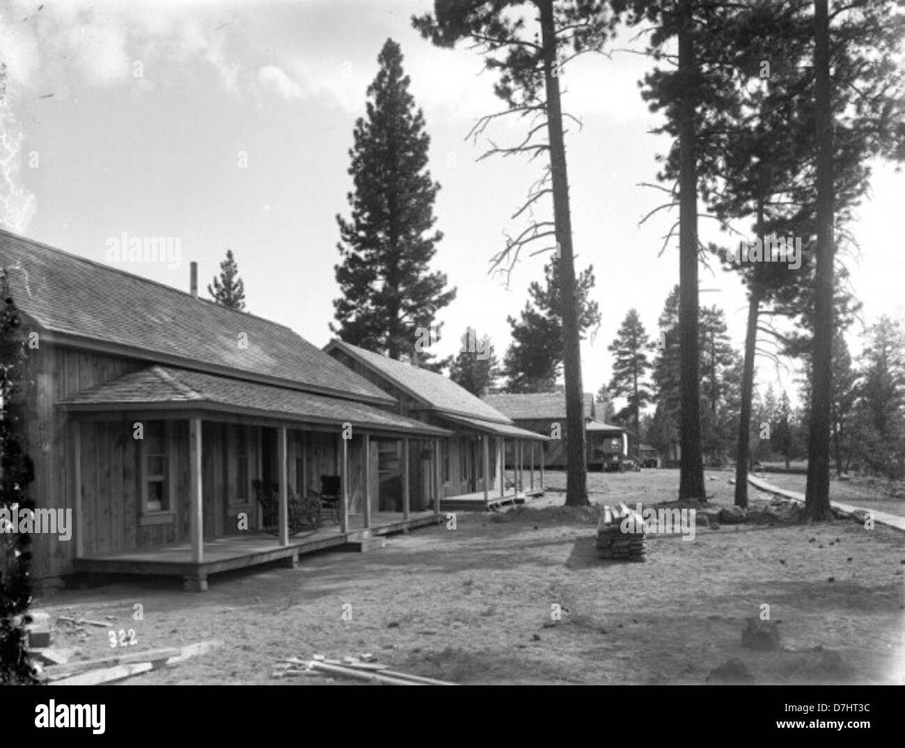 This photograph captures a row of frame houses from circa 1930 ...