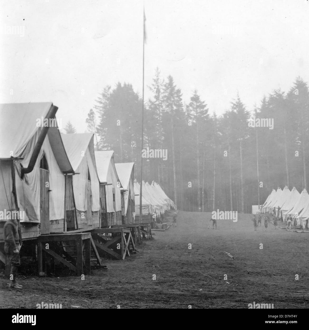 This photograph captures a tranquil street scene at Camp 2F near ...