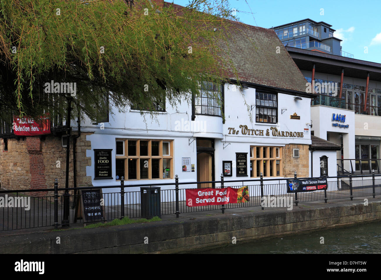 The Witch and Wardrobe waterside pub by the River Witham, Lincoln ...