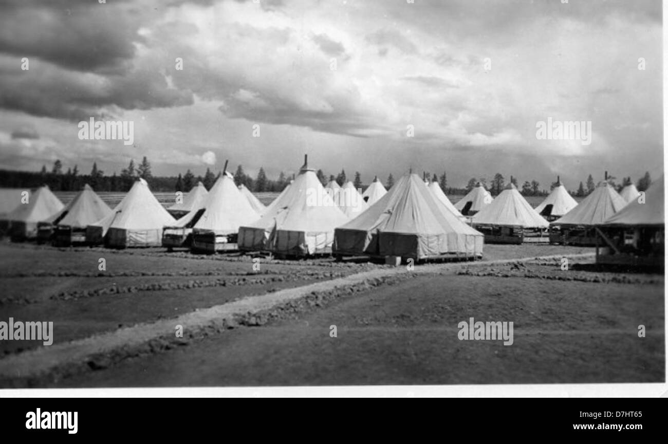 Co. 1309 camp Frog Heaven, 1935 Stock Photo - Alamy
