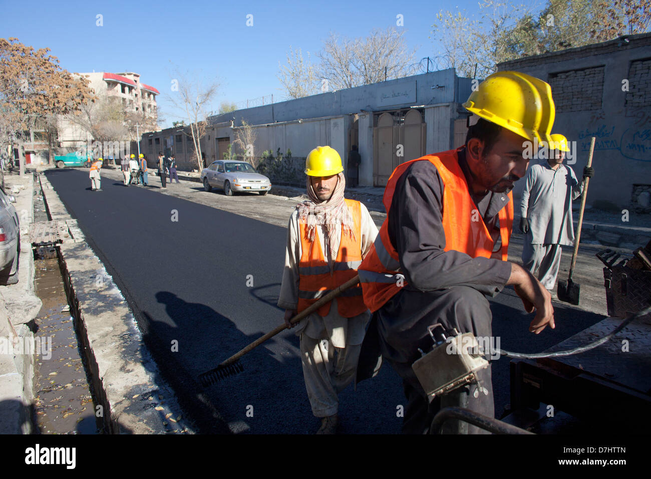 Road Construction Workers Working