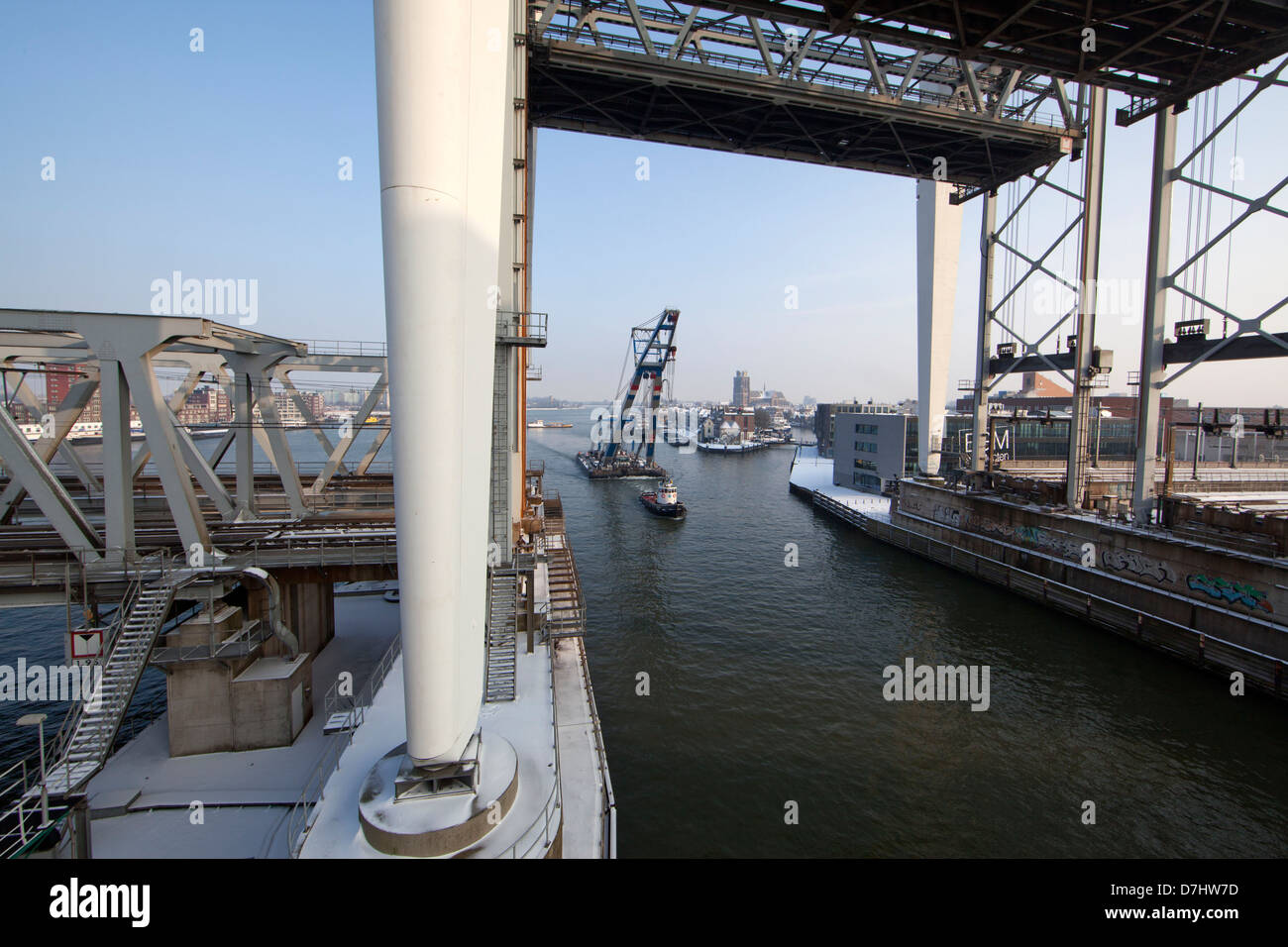 Bridge over the river 'Maas' in dordrecht Stock Photo - Alamy
