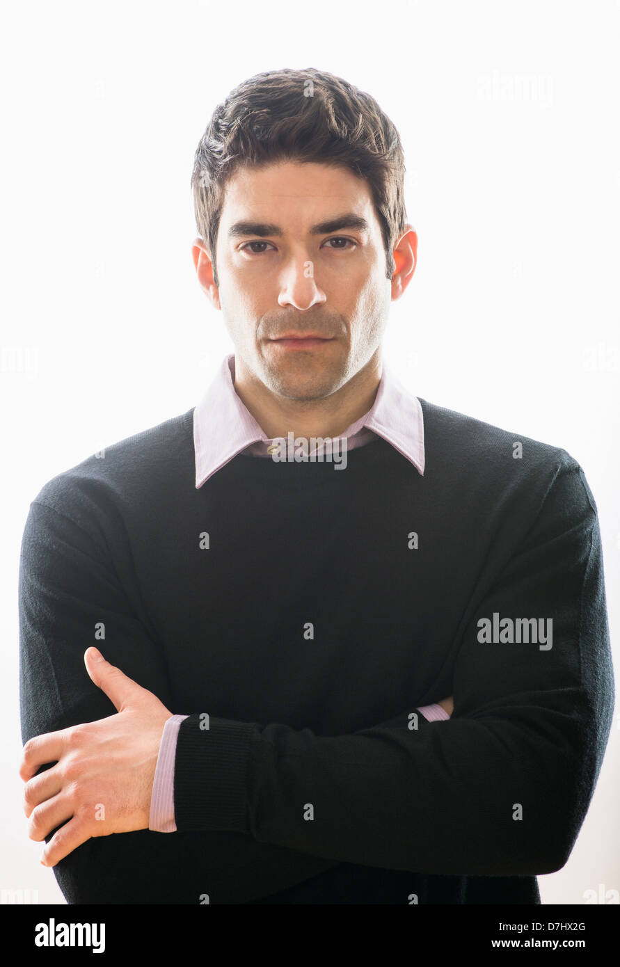 Portrait attractive male crossing hi-res stock photography and images ...