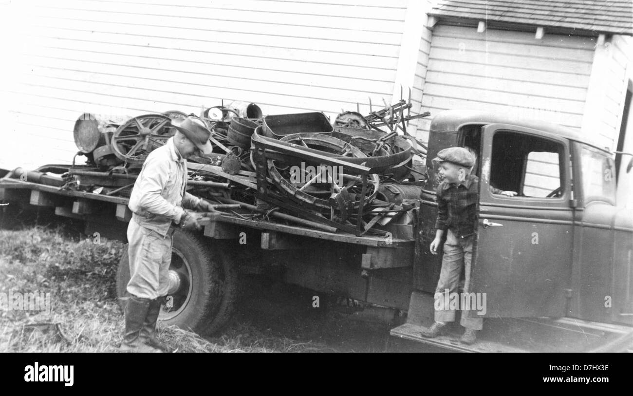 This historical photograph captures a scene in Clatsop County, Oregon ...