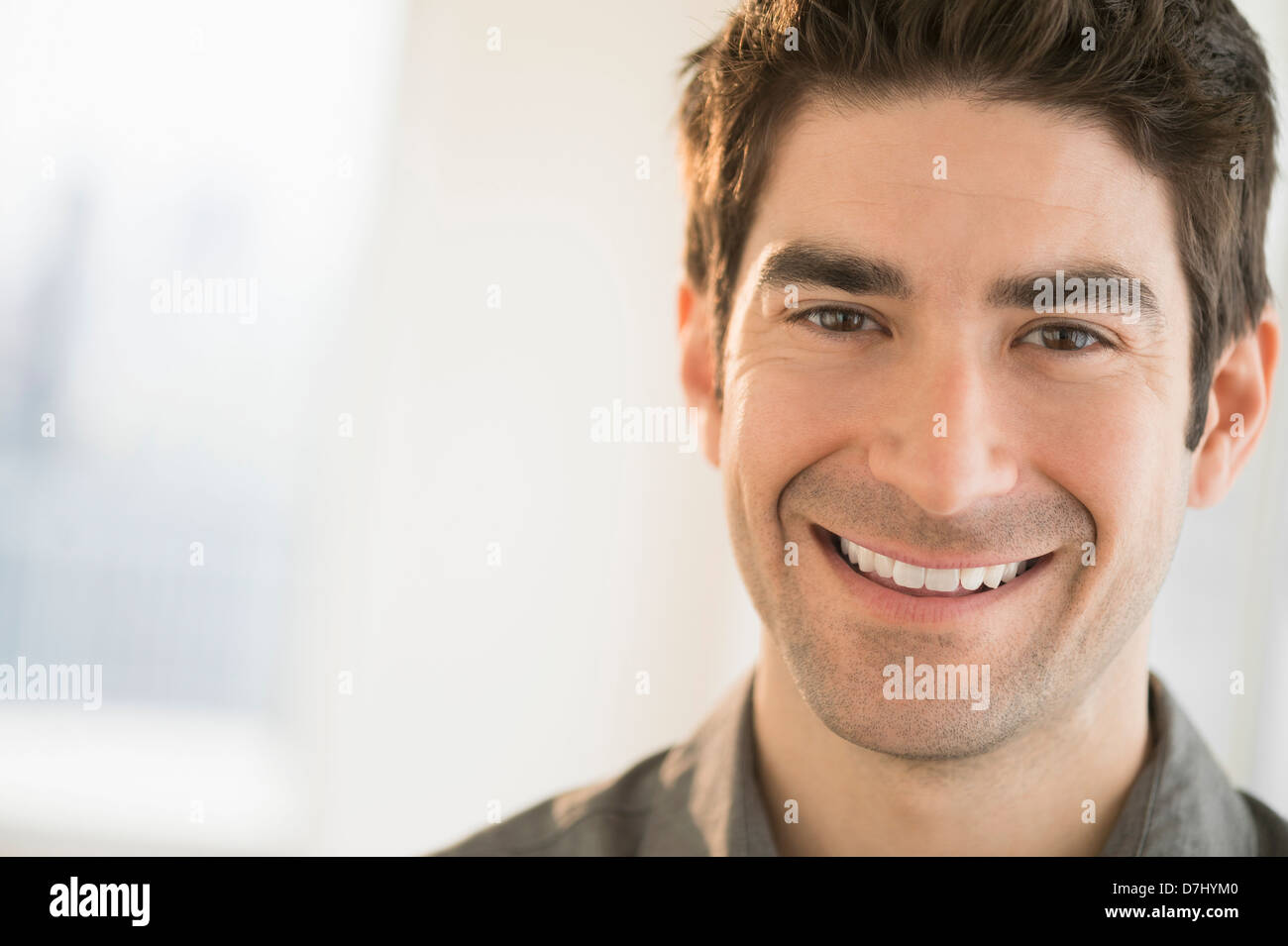 Mid shot man smiling copy hi-res stock photography and images - Alamy