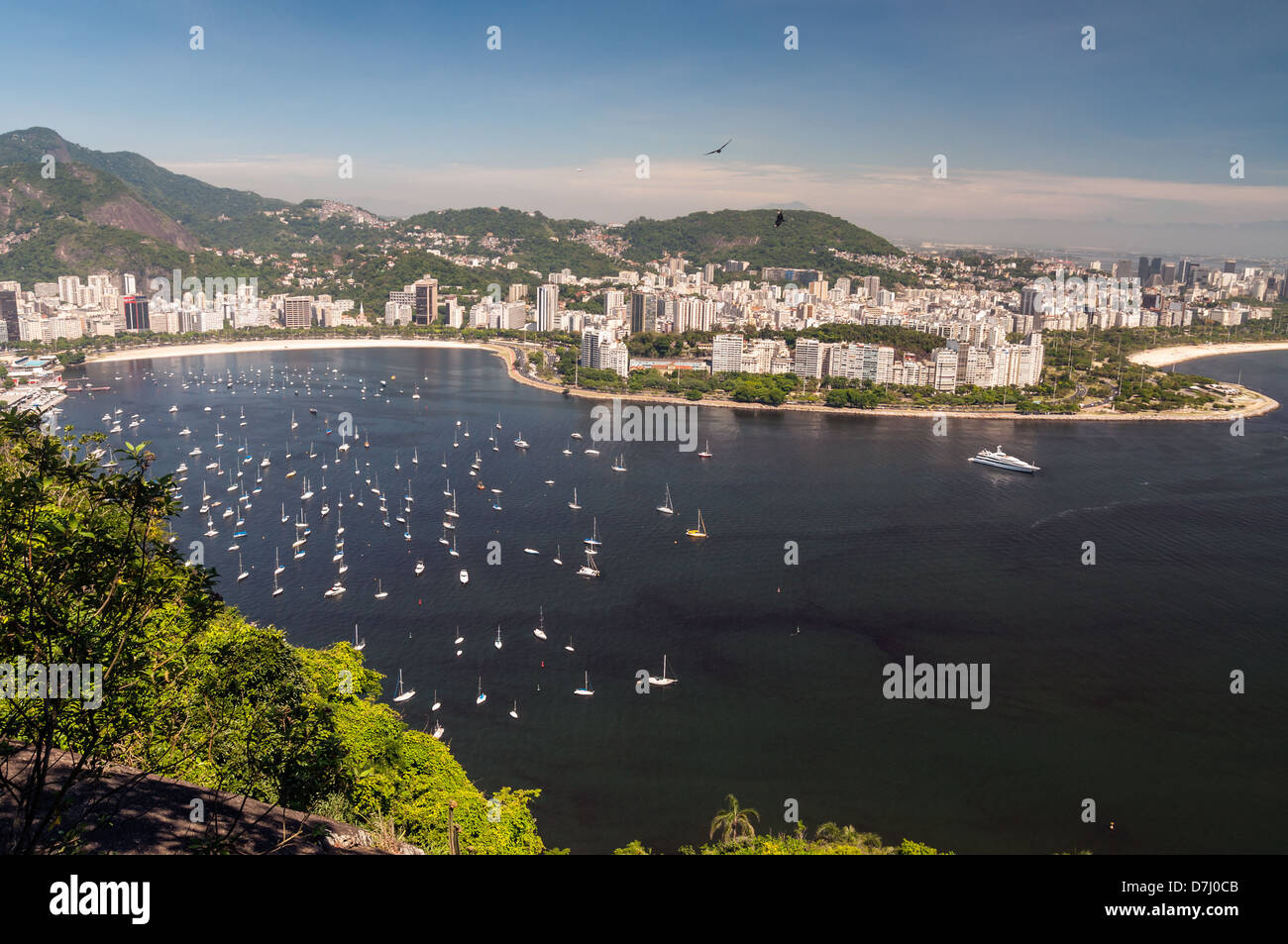 Rio de Janeiro, Brazil, Botafogo Beach. View from Sugarloaf Mountain ...
