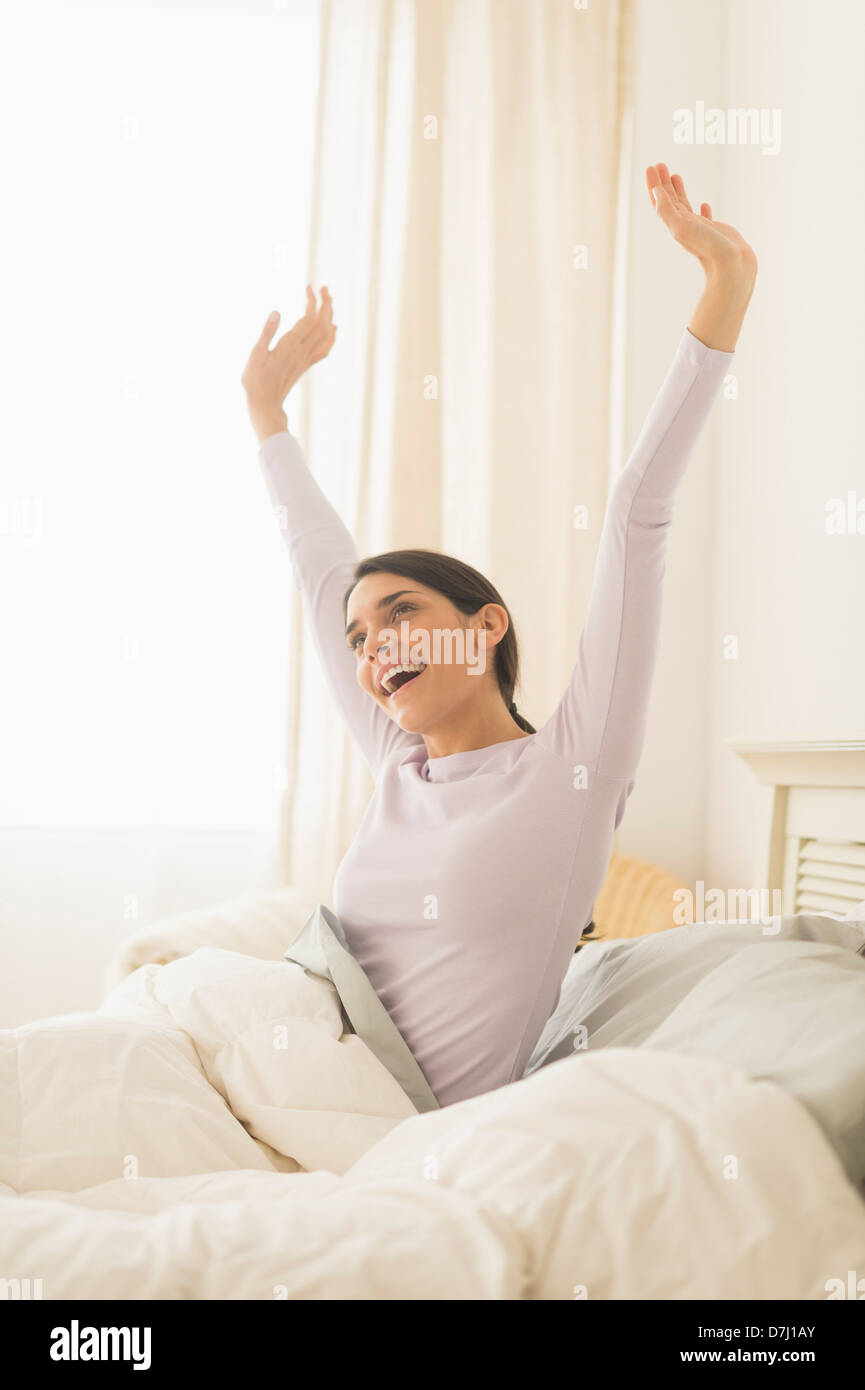 Woman waking up Stock Photo - Alamy Woman waking up Stock Photo - Alamy