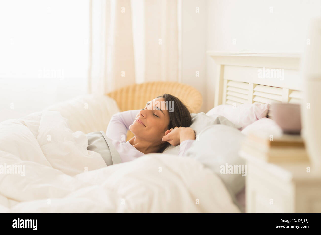 Woman waking up Stock Photo - Alamy Woman waking up Stock Photo - Alamy