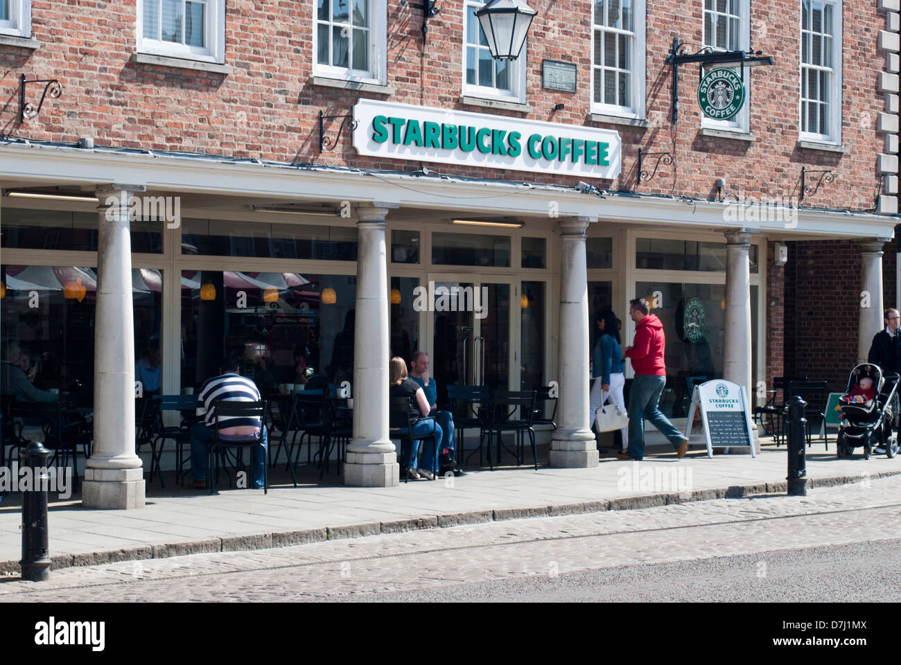 Starbucks in Newark's Market Place, formerly the Moot Hall, Newark ...