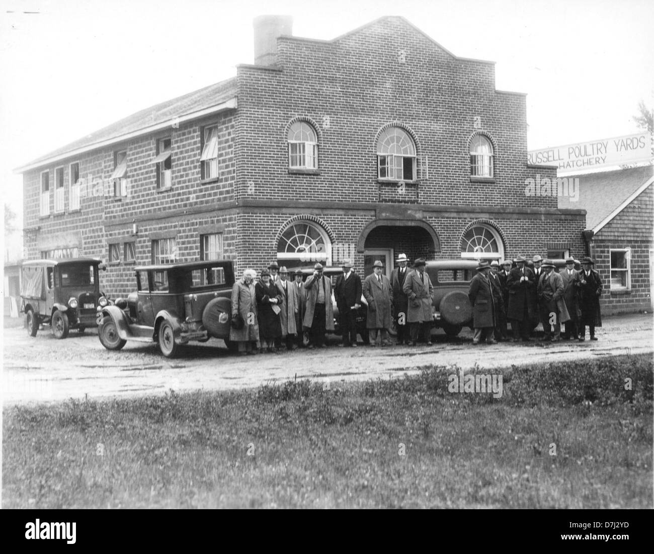 The Russell Poultry Yard, captured in an archival photograph from the ...