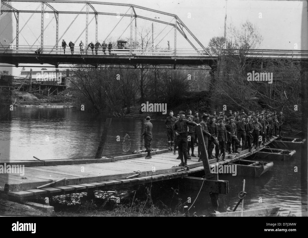 A photograph from the OSU Archives showing a ROTC training session on a ...