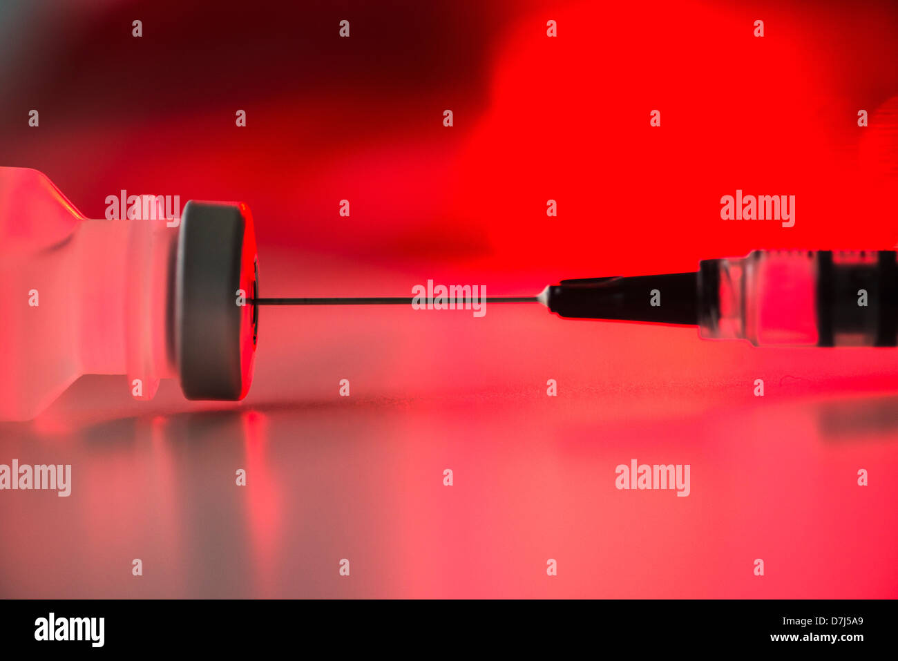 Close up of syringe and medication, studio shot Stock Photo - Alamy