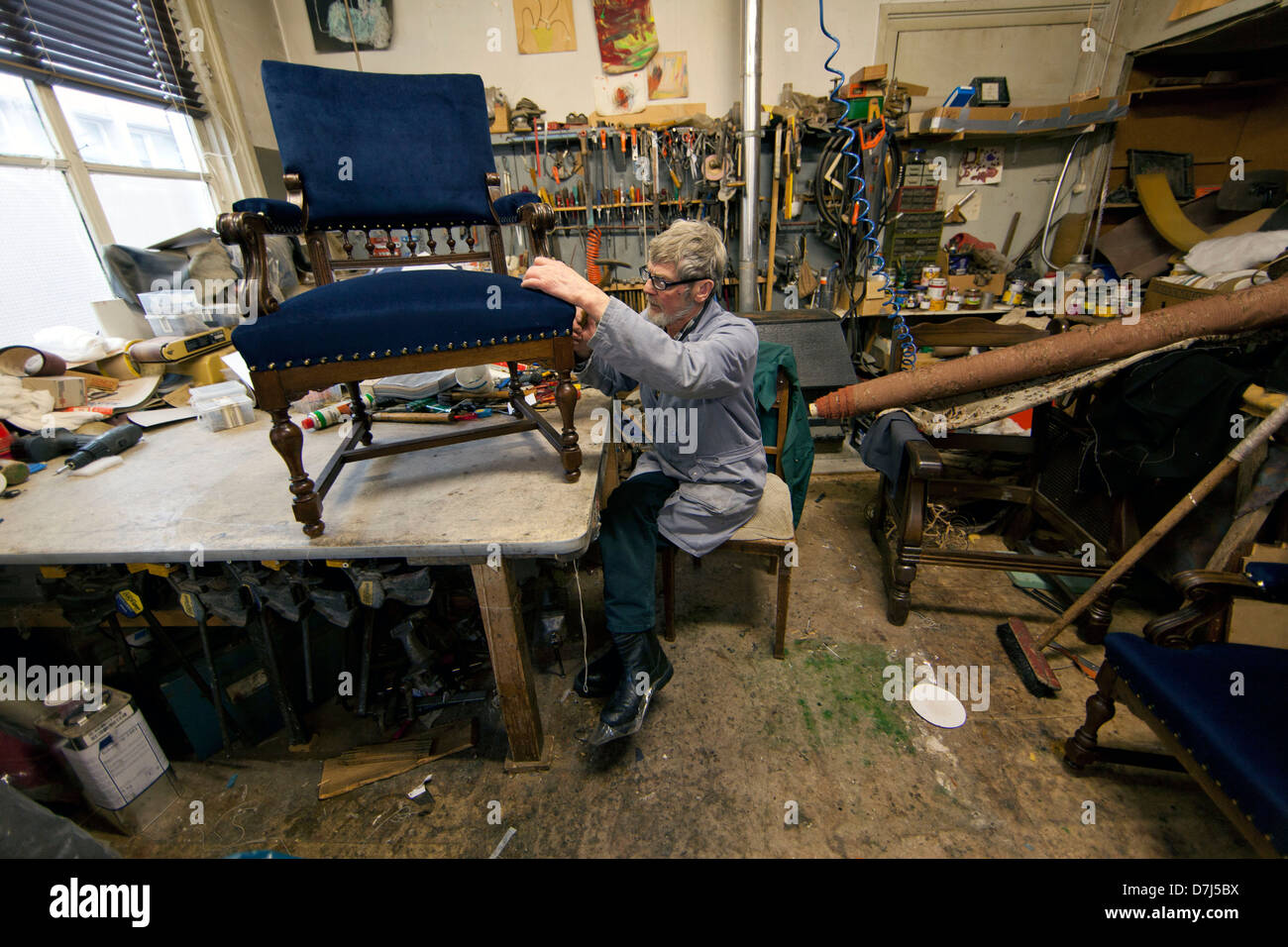 upholsterer in Holland Stock Photo - Alamy