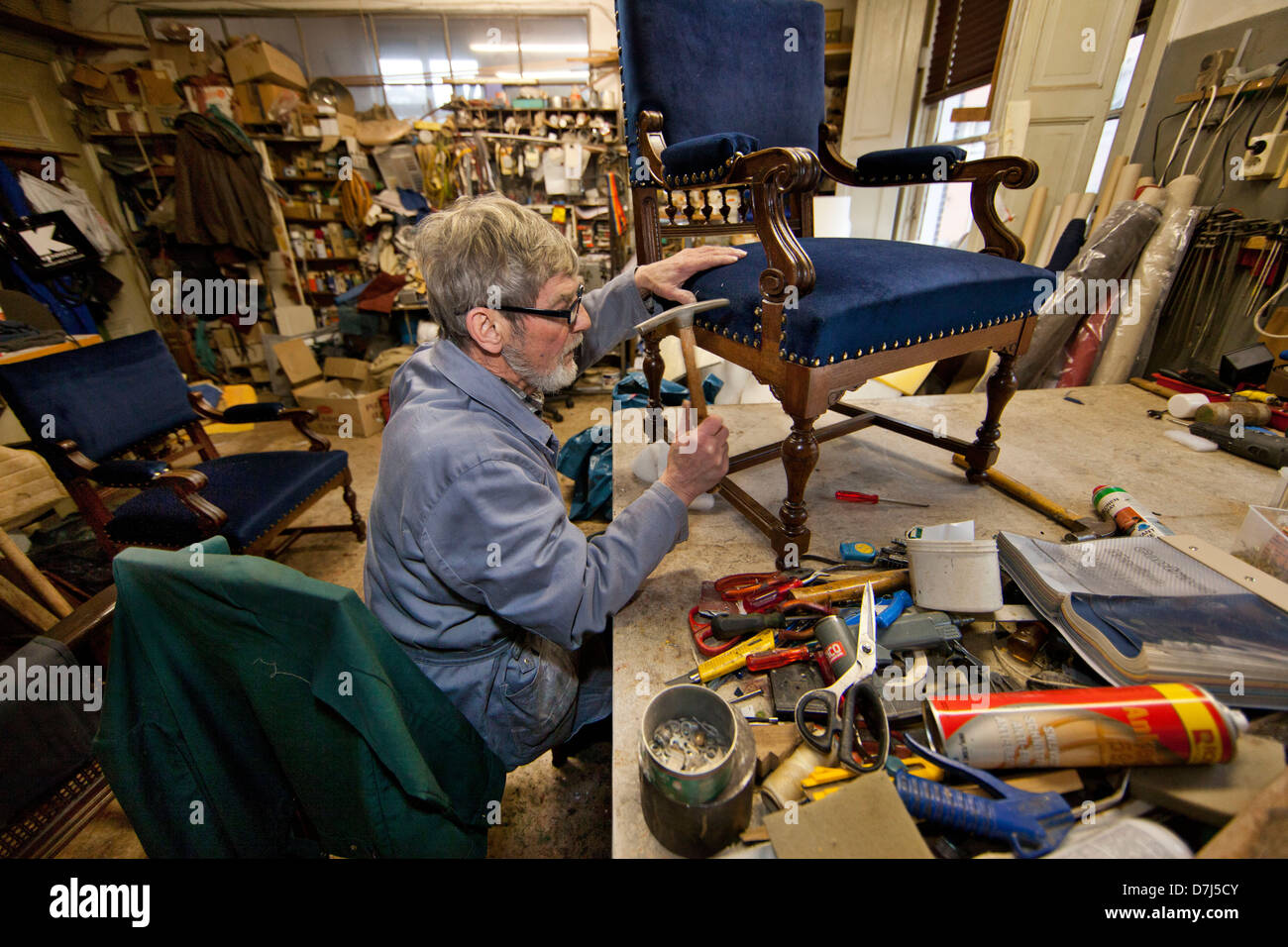 upholsterer in Holland Stock Photo - Alamy