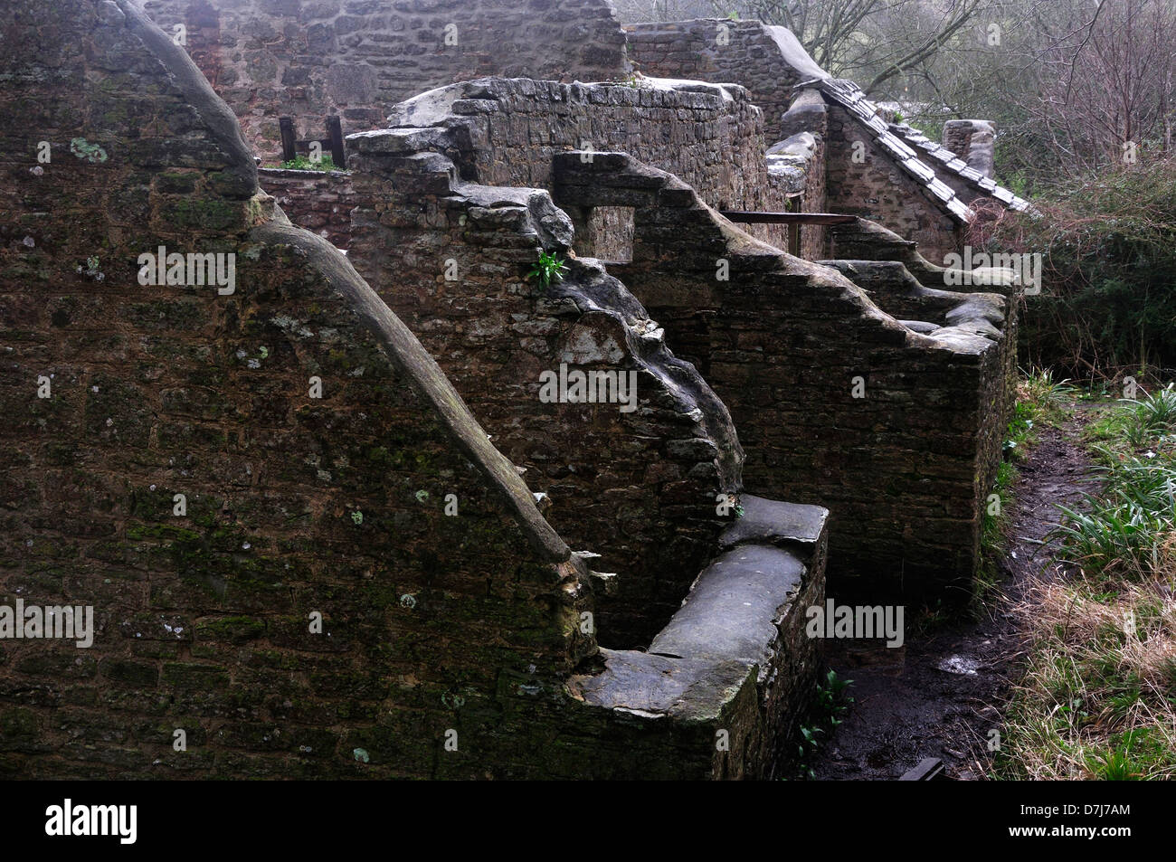 Some of the ruins at Tyneham village, Dorset Stock Photo - Alamy