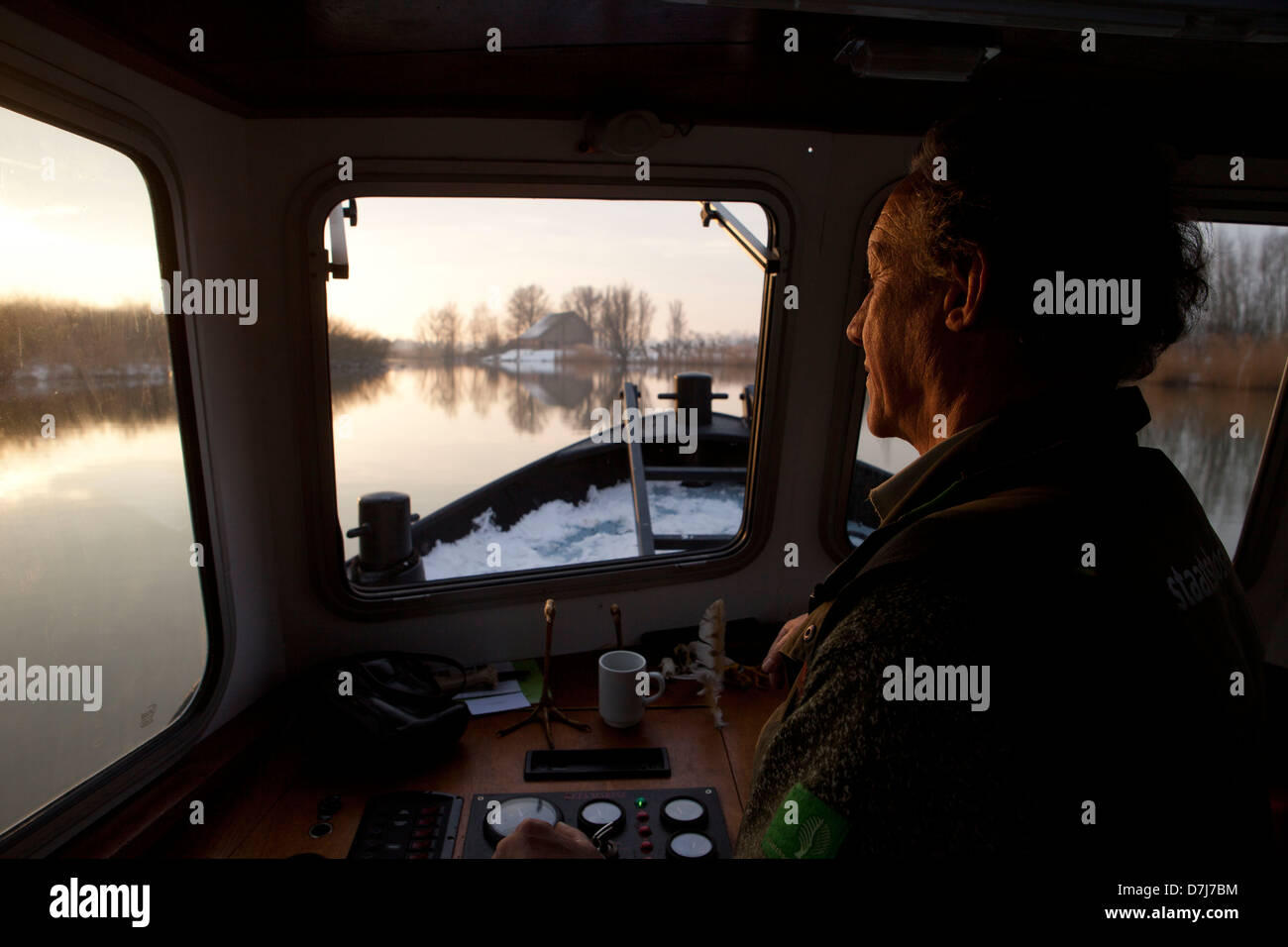 forester at work in national reserve de biesbosch Stock Photo - Alamy