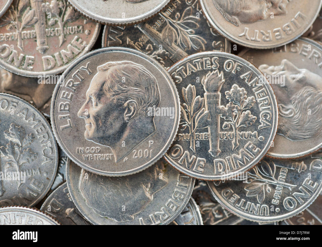 Close up of US coins, studio shot Stock Photo - Alamy