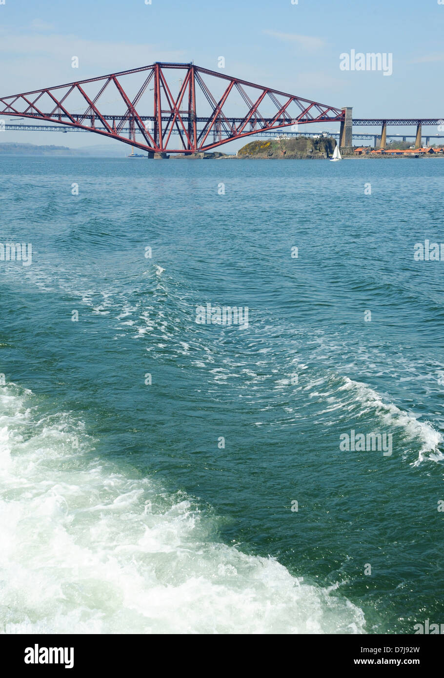 The Forth Bridge from The Forth Belle touring boat Stock Photo - Alamy